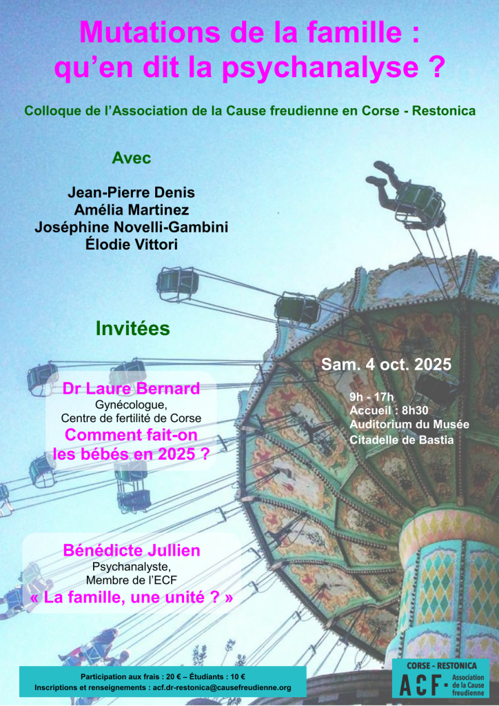 Colloque - Samedi 4 octobre 2025 – ACF en Corse - Restonica